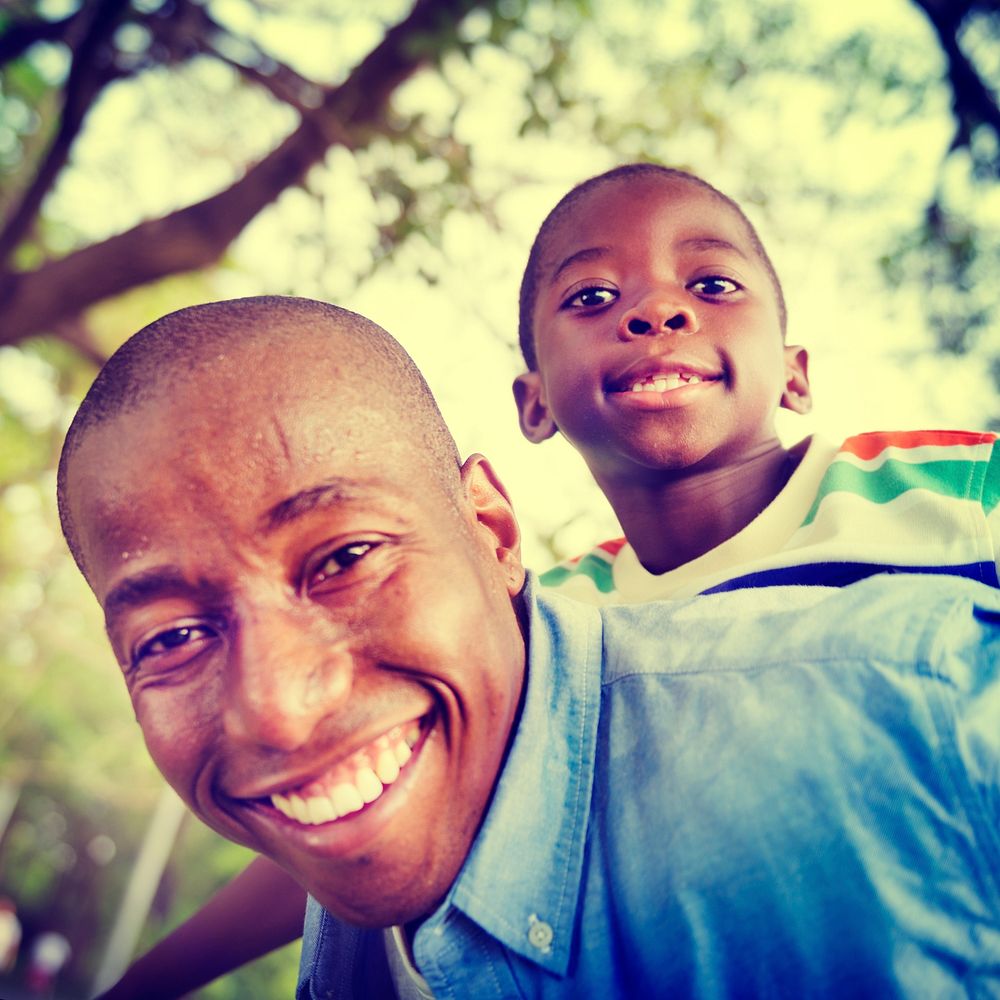 African Son Dad Piggy Back | Premium Photo - rawpixel
