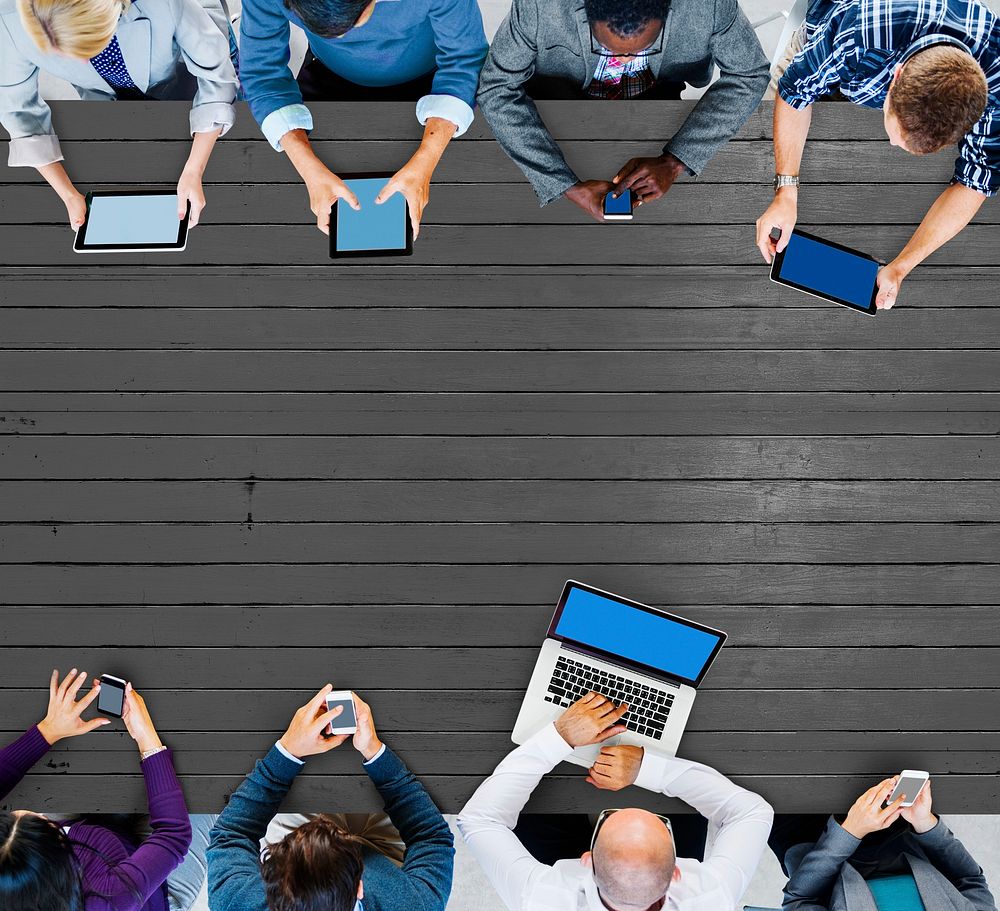 Business people using digital devices | Premium Photo - rawpixel