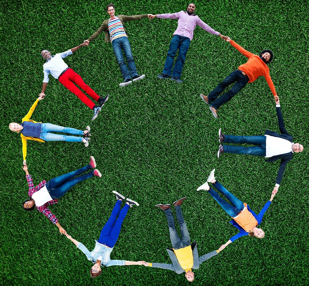 Group People Circle Holding Hands | Premium Photo - rawpixel
