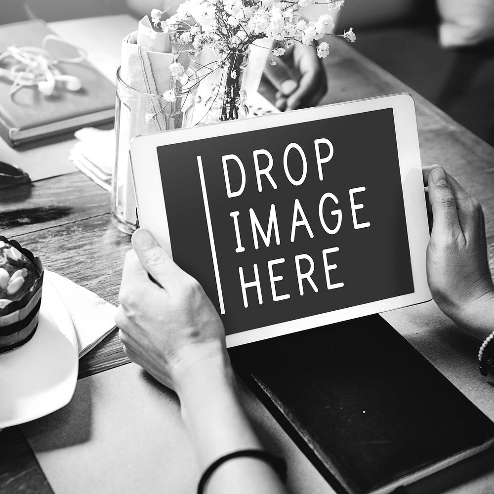 Digital Tablet Drop Image Here | Premium Photo - rawpixel