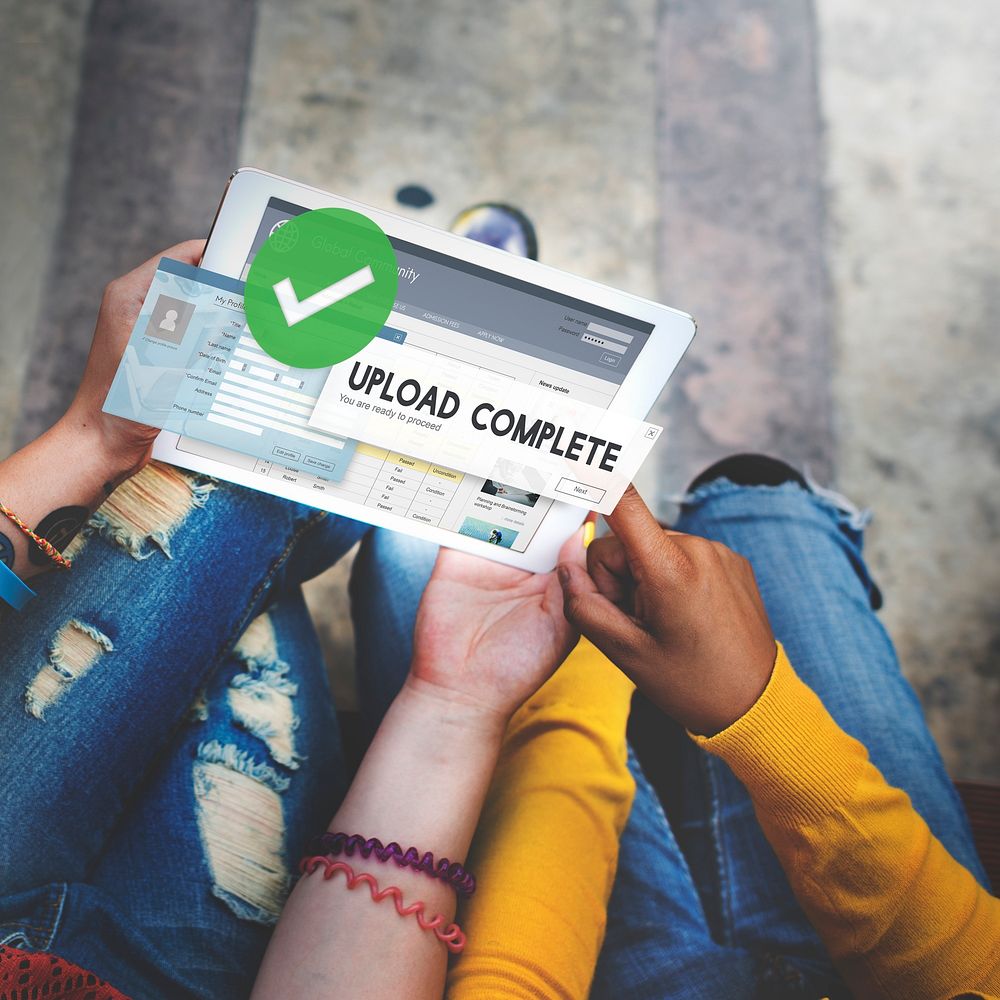 Upload Complete Data Uploading Submit | Free Photo - rawpixel