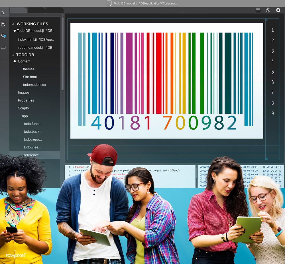 Bar Code Encryption Interface Coding | Free Photo - rawpixel