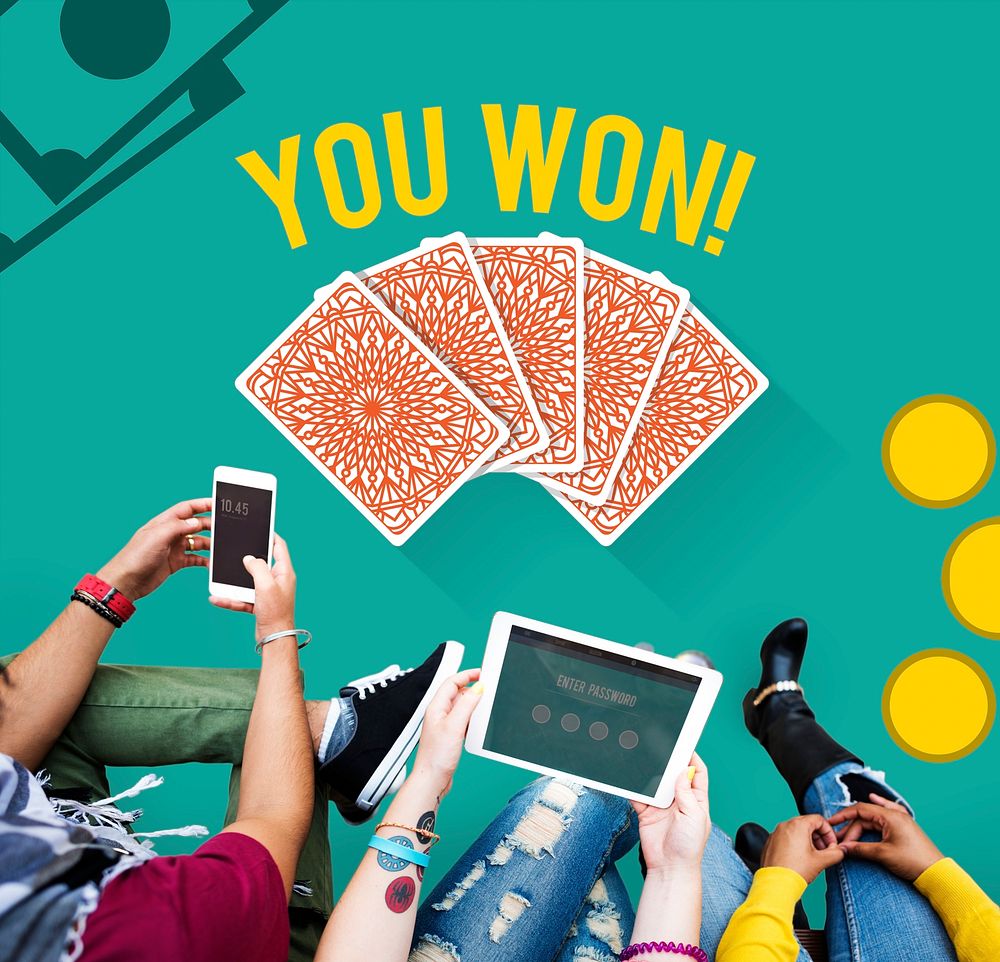 You Won Message Playing Cards | Free Photo - rawpixel