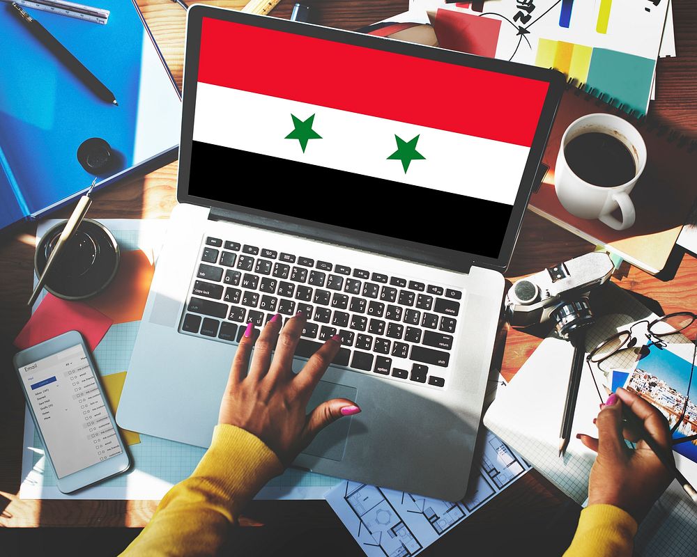 Syria National Flag Business Communication | Free Photo - rawpixel