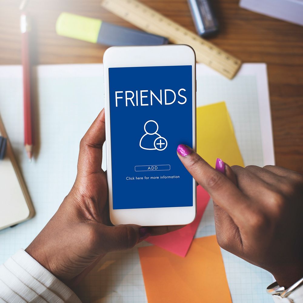 Add Friends Social Media Graphic | Free Photo - rawpixel