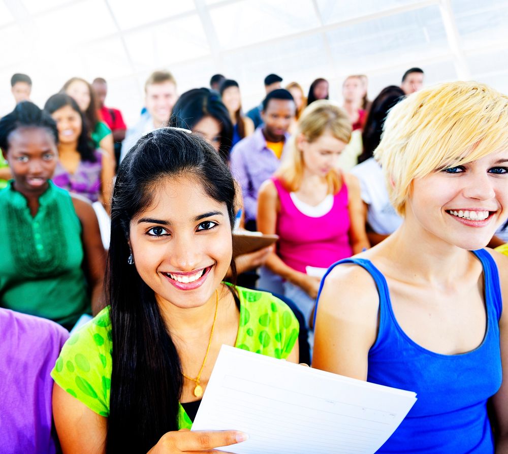 Crowd Learning Celebrating Casual Diverse | Premium Photo - rawpixel