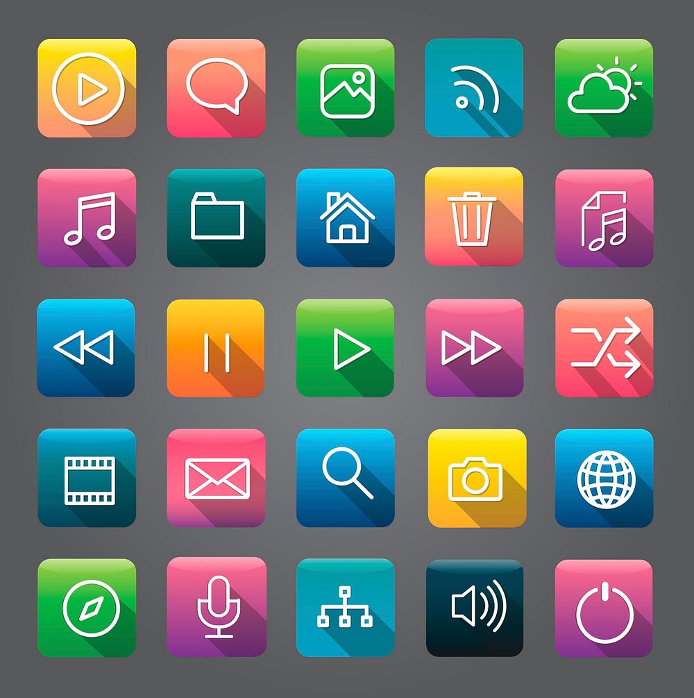 Set of mixed computer icons | Premium Vector - rawpixel