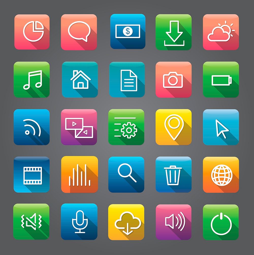 Set of mixed computer icons | Premium Vector - rawpixel