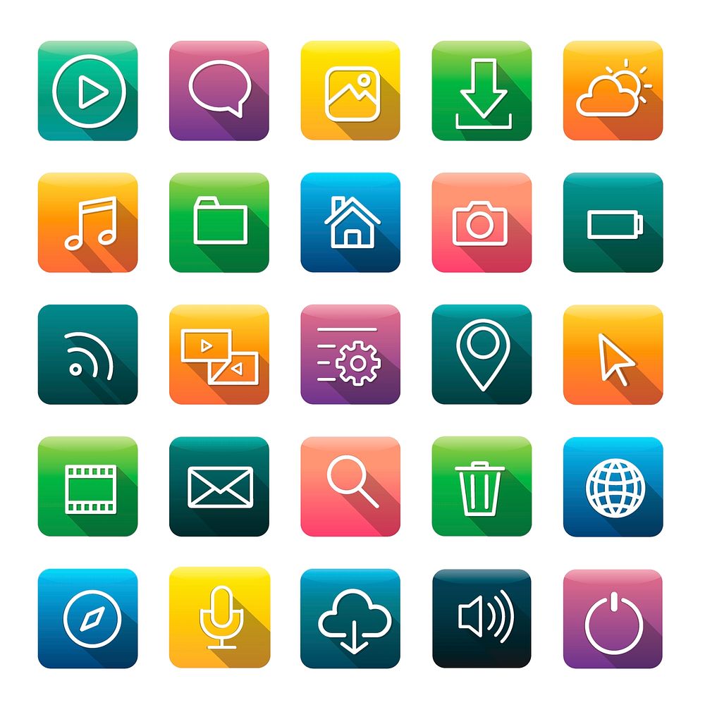 Set of mixed computer icons | Premium Vector - rawpixel