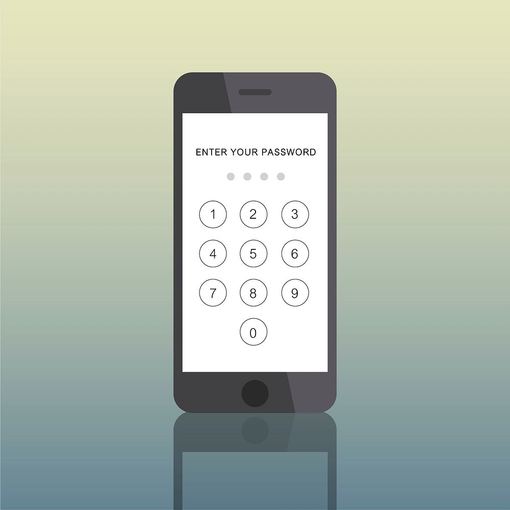 Illustration mobile phone enter password | Premium Vector - rawpixel