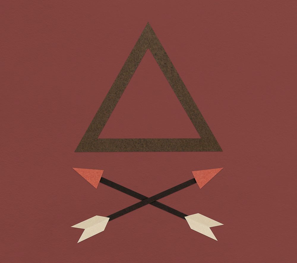 Triangle Pyramid Arrow Sign Icon | Free Photo - rawpixel