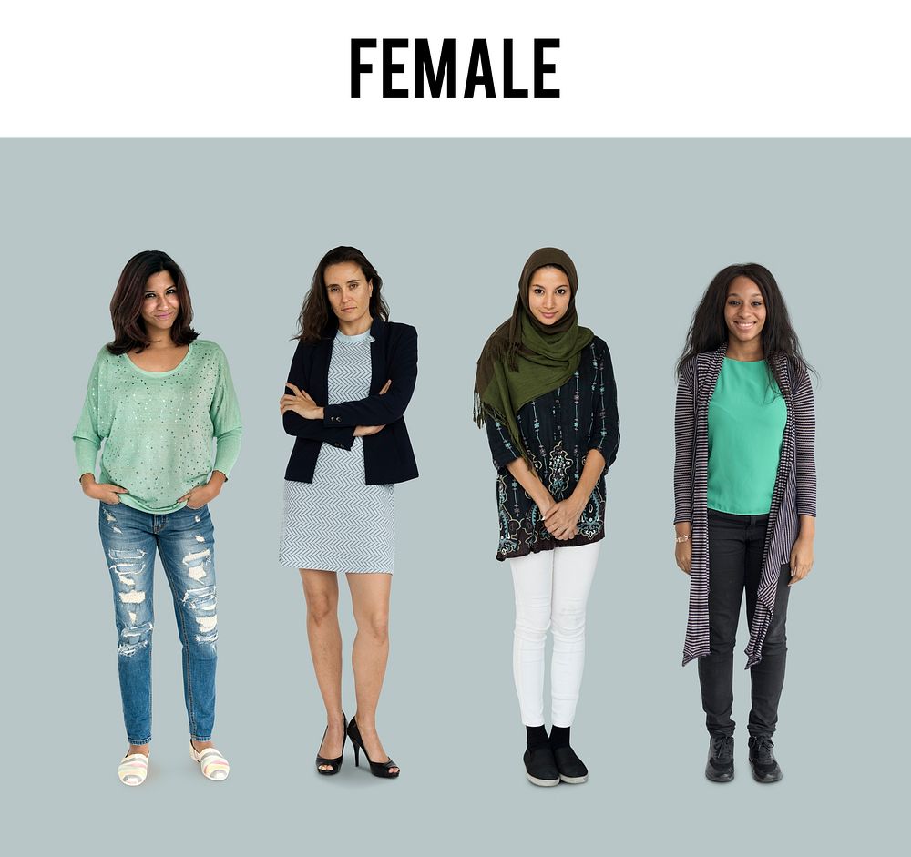 Diversity Women Set Gesture Standing | Photo - rawpixel