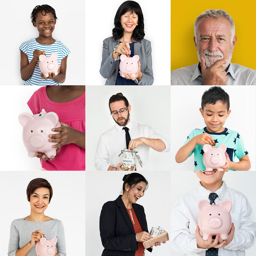 Collection of people saving money | Premium Photo - rawpixel