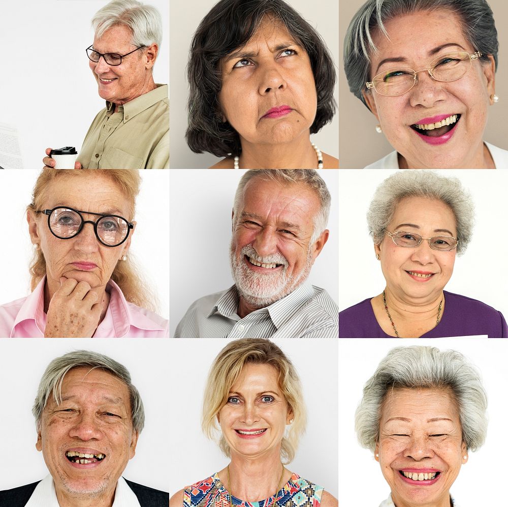 Set Diversity Senior Adult People | Premium Photo - rawpixel