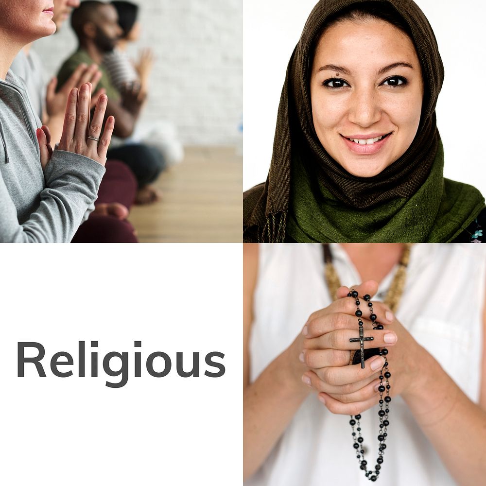 Collage of people with religious | Premium Photo - rawpixel