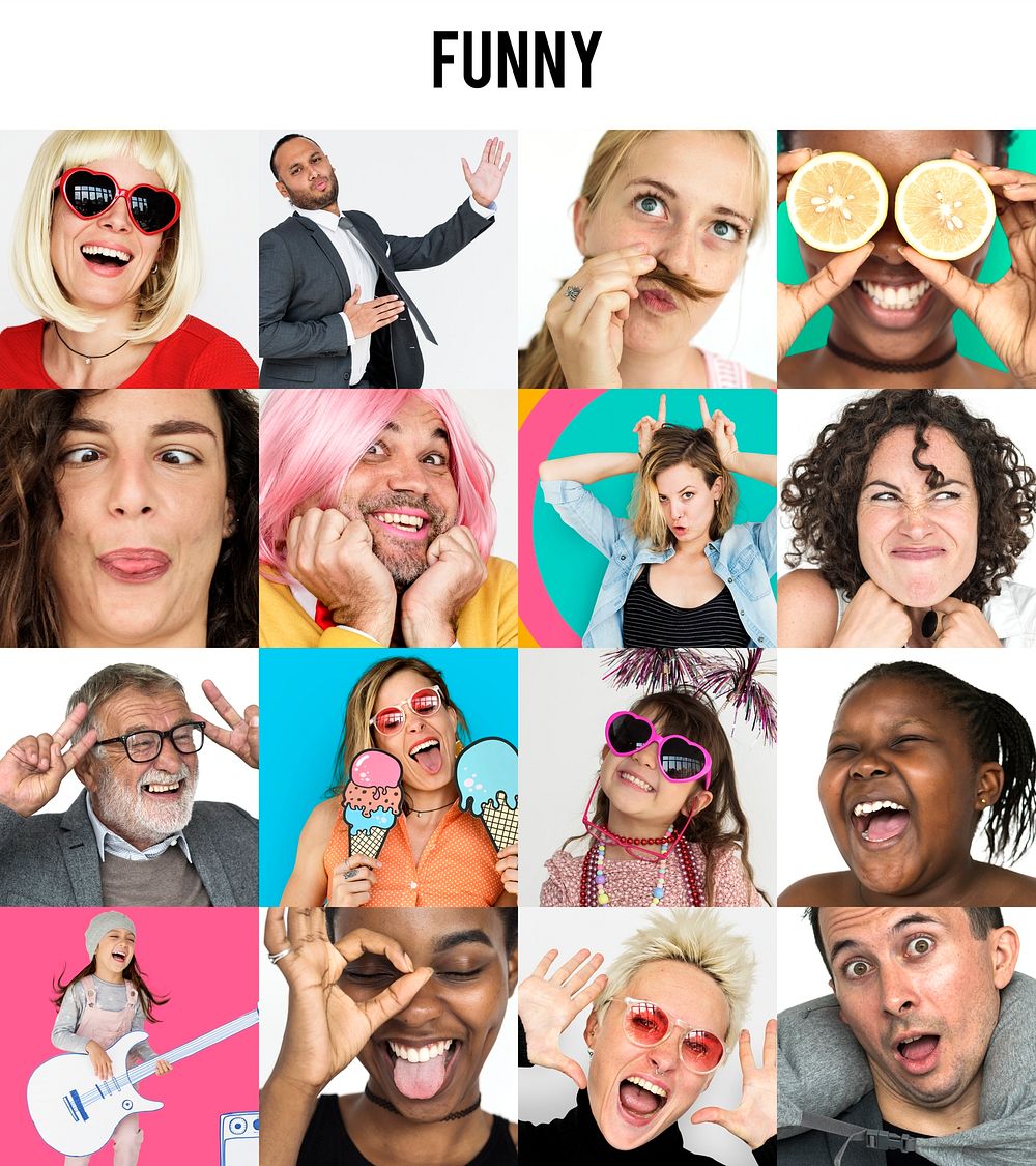 Collection of funny looking people | Premium Photo - rawpixel