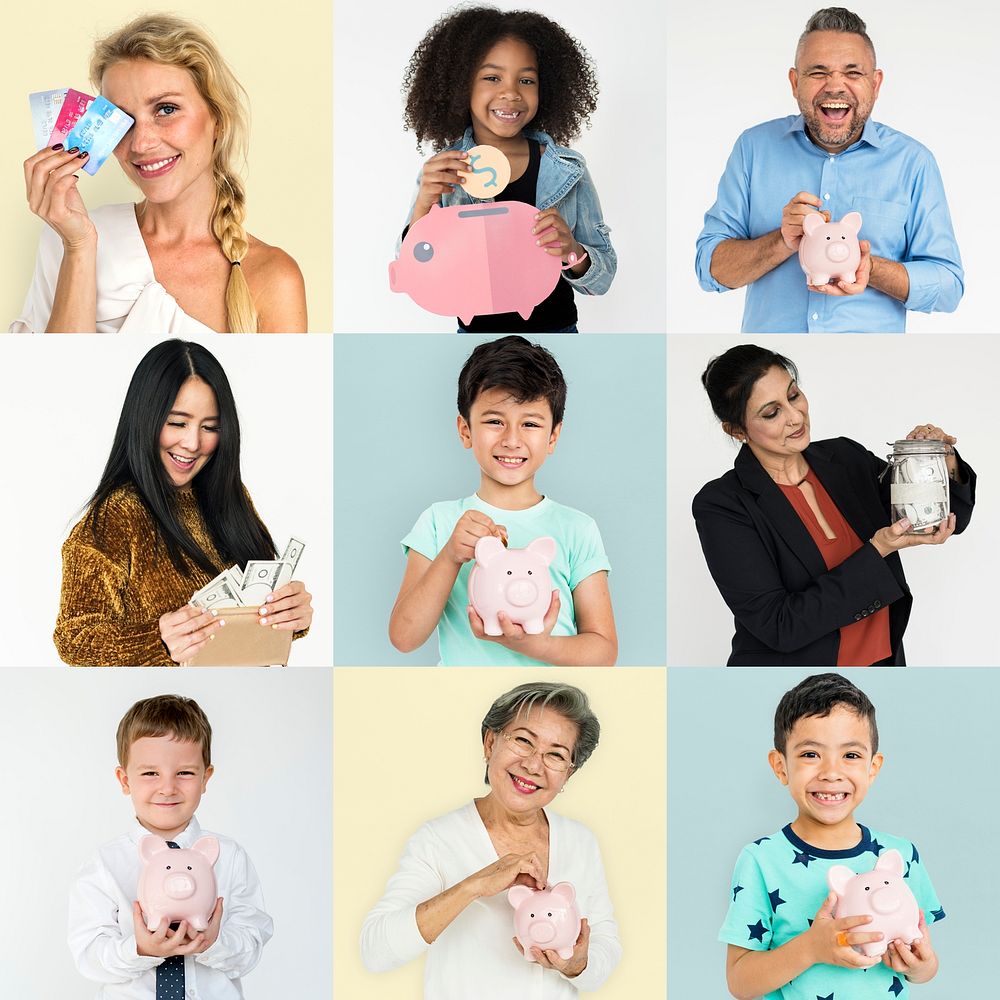 Set portraits money concepts | Premium Photo - rawpixel