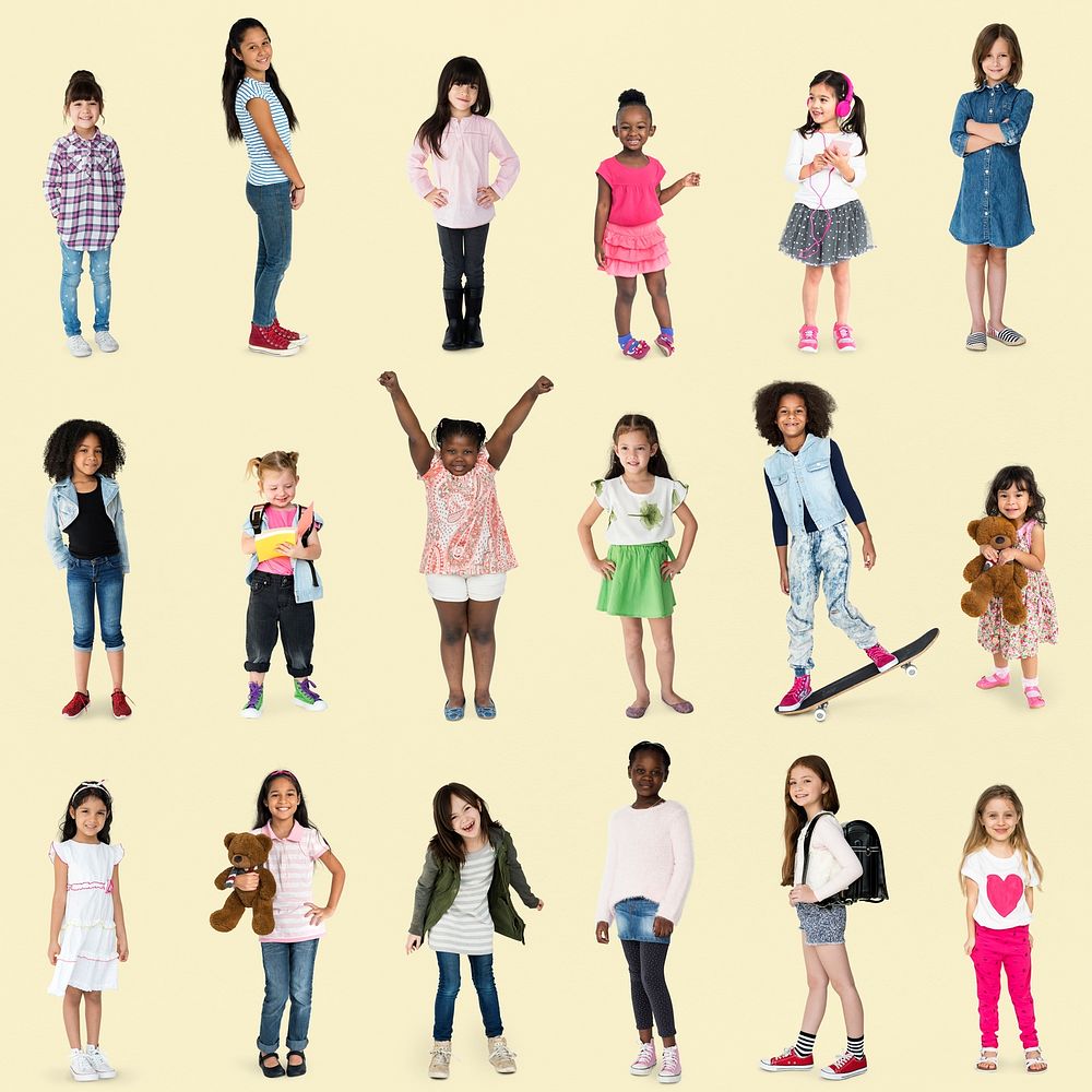 Diverse of Young Girls Children | Premium Photo - rawpixel