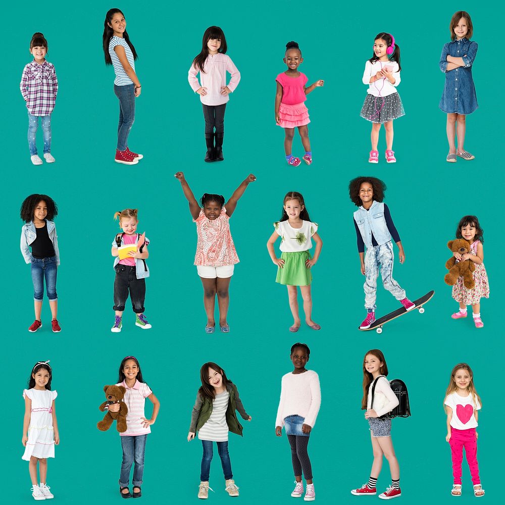 Diverse of Young Girls Children | Premium Photo - rawpixel