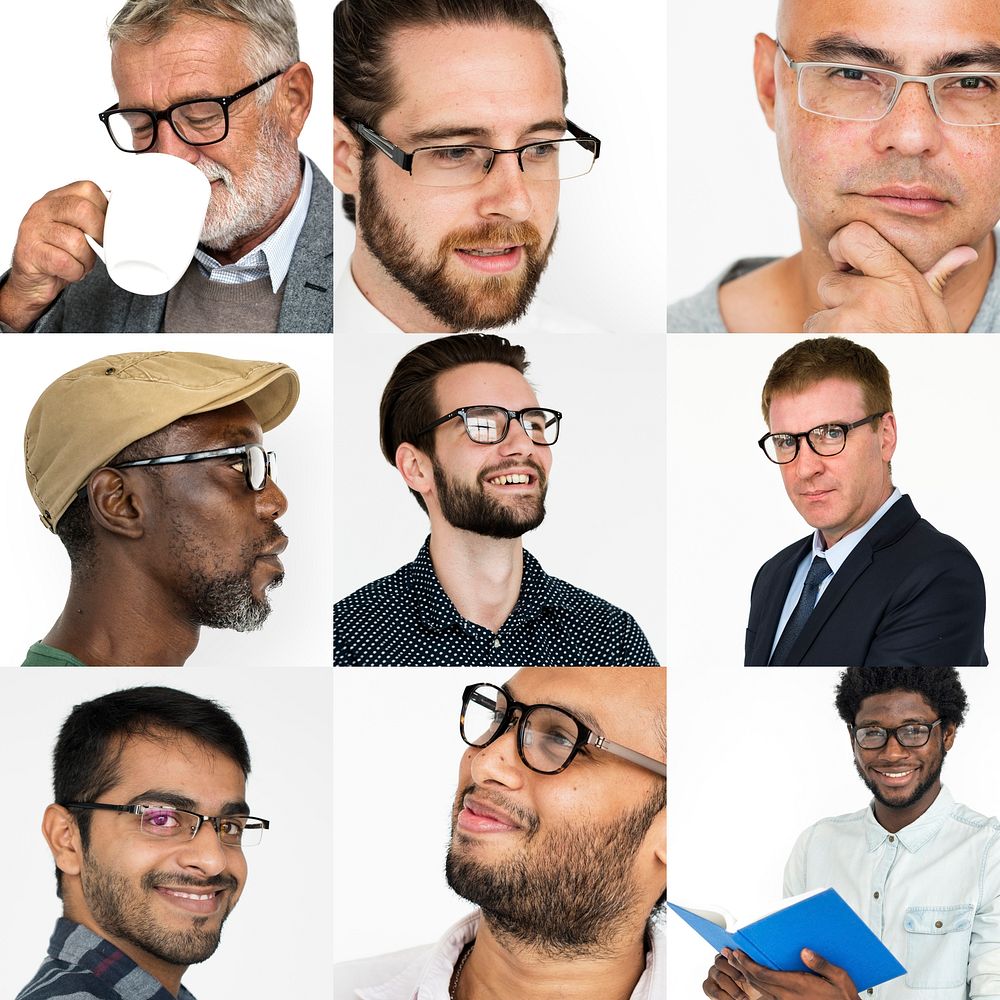 People Set Diversity Men Wearing | Premium Photo - rawpixel