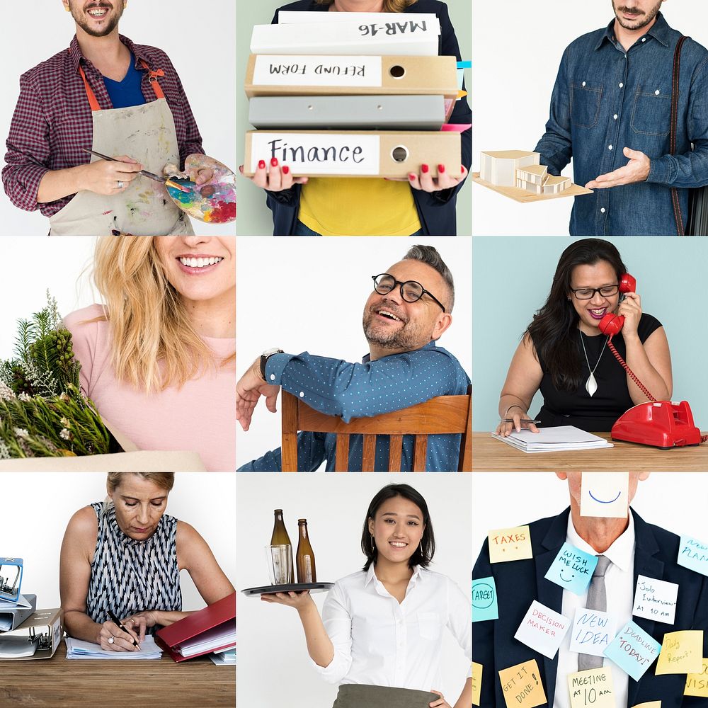Collage of people job occupation | Premium Photo - rawpixel