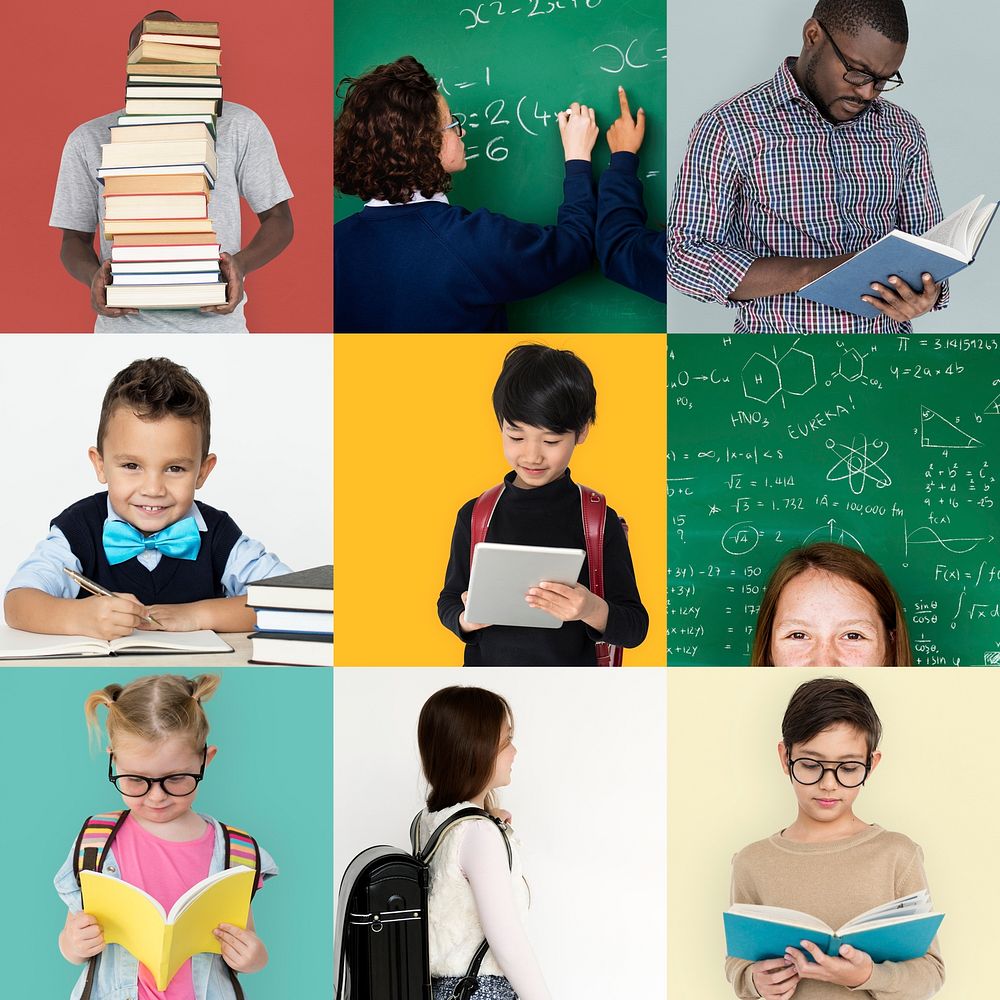 Collages diverse people study education | Premium Photo - rawpixel