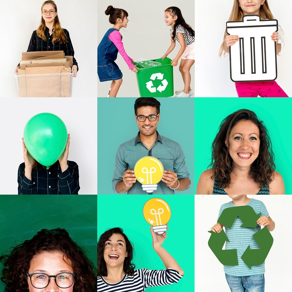 Collages diverse people environment recycle | Premium Photo - rawpixel