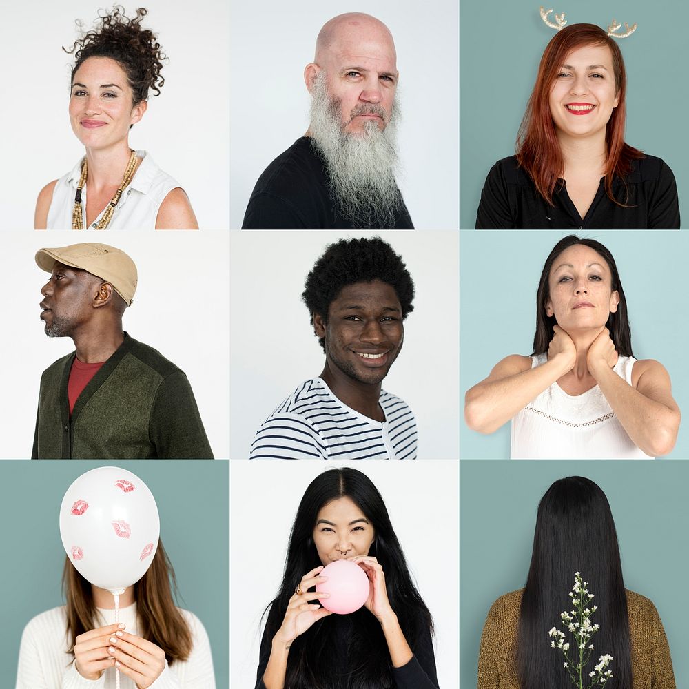 Collages diverse ethnic cheerful people | Premium Photo - rawpixel