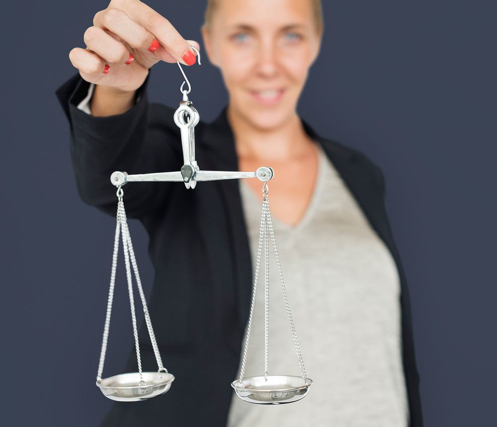 Business Woman Balance Scale Concept | Premium Photo - rawpixel