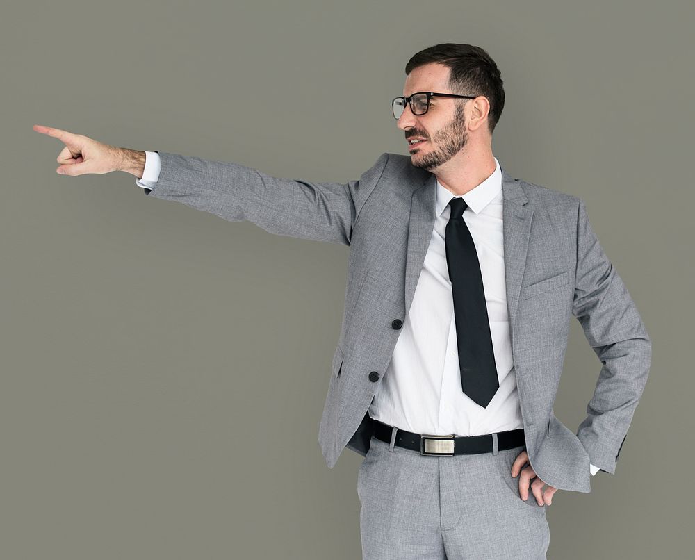 Caucasian Business Man Pointing Angry | Premium Photo - rawpixel