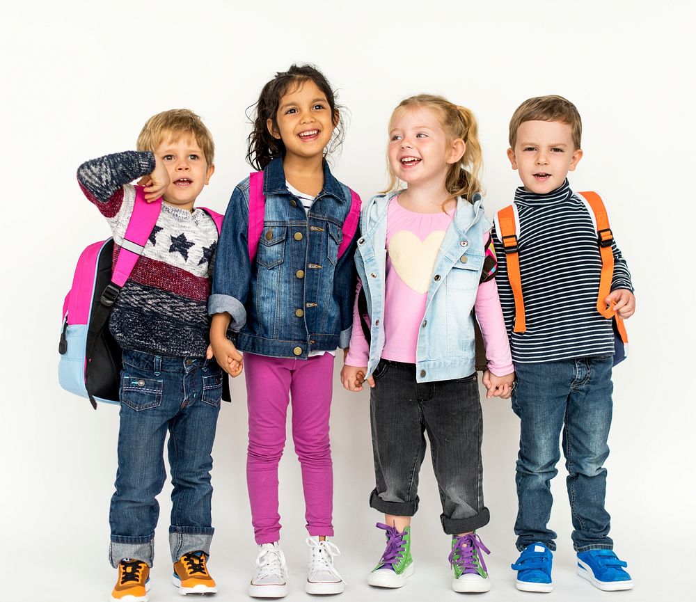 Cute little kids ready school | Free Photo - rawpixel