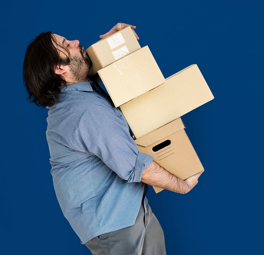 Man Carrying Box Parcel Package | Premium Photo - rawpixel
