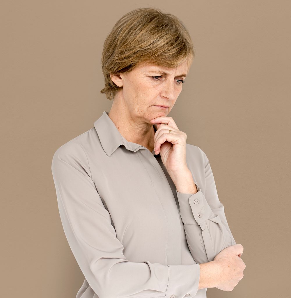 Senior Adult Woman Curious Thinking | Premium Photo - rawpixel