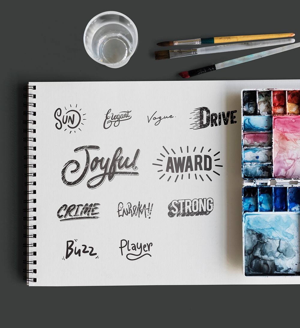 Text Word Design Paint Brush | Premium Photo - rawpixel