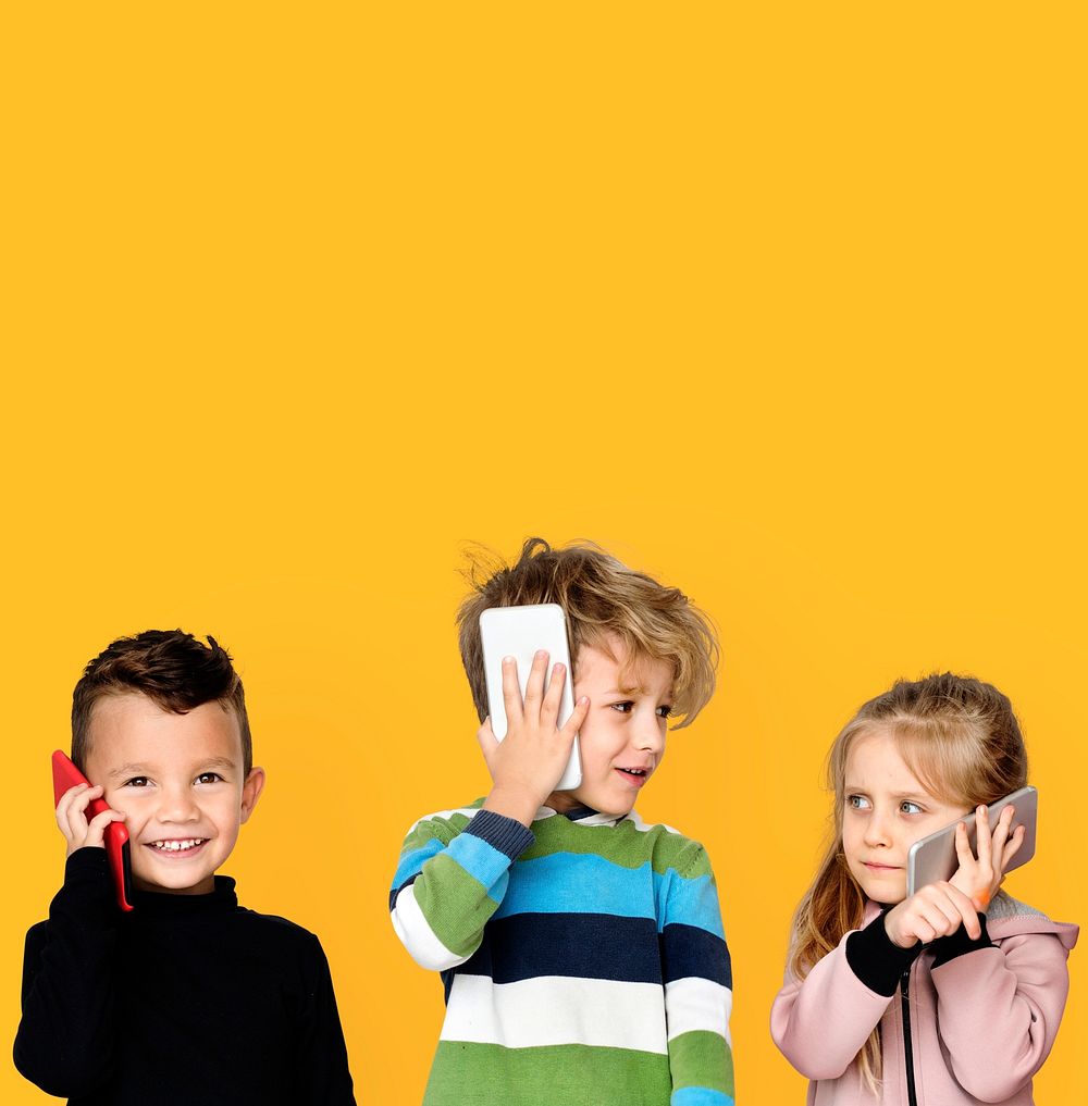 Little Children Talking On Phone | Premium Photo - rawpixel