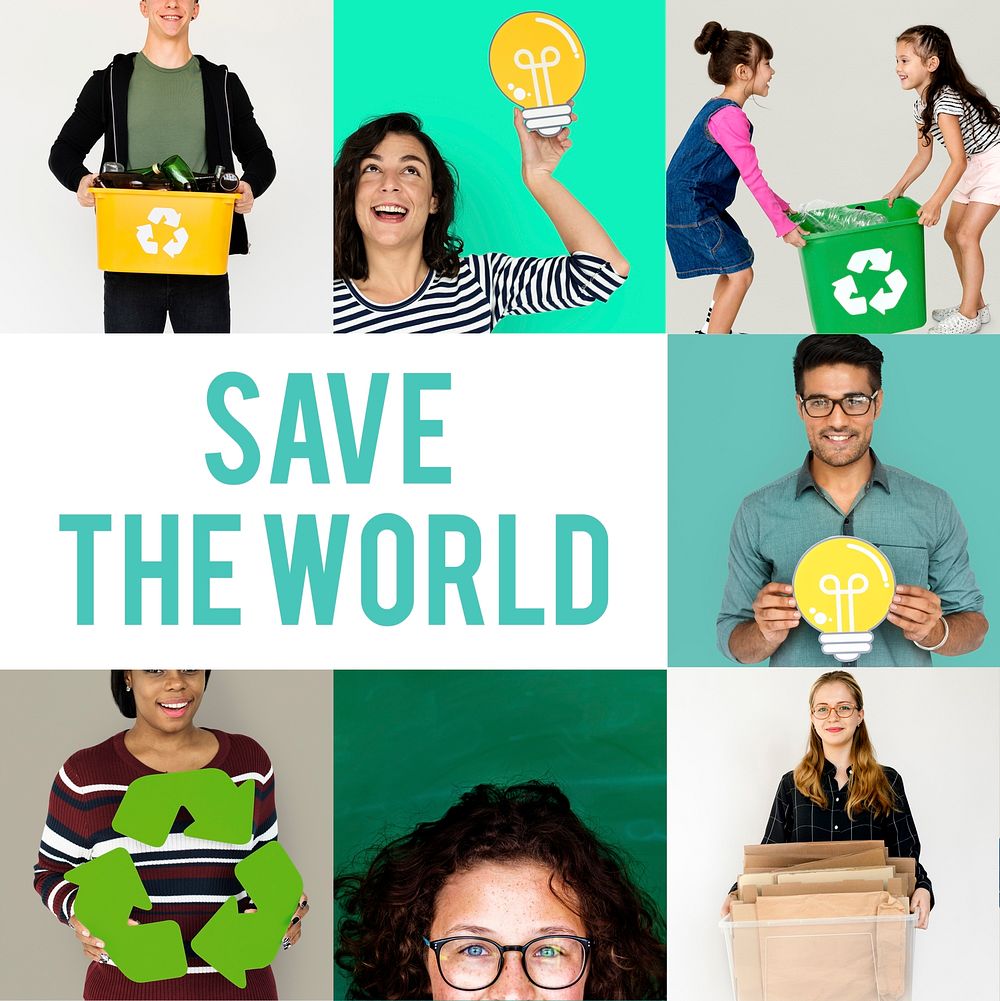 Collages diverse people environment recycle | Premium Photo - rawpixel