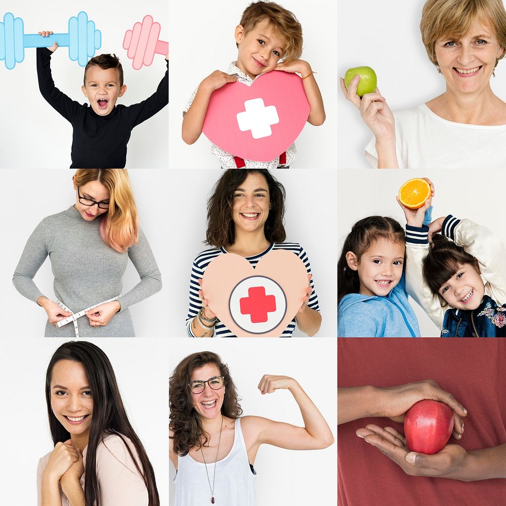 Collages diverse people health vitality | Premium Photo - rawpixel