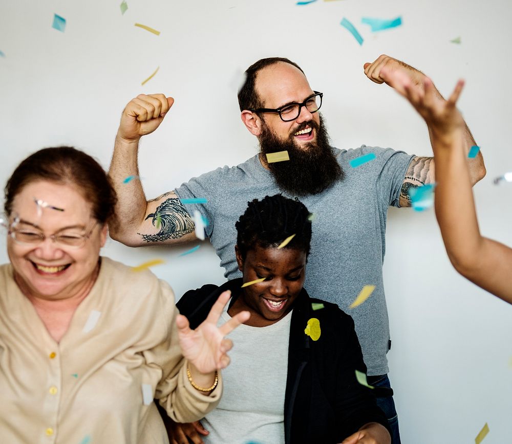 Group Diverse People Party Balloons | Premium Photo - rawpixel