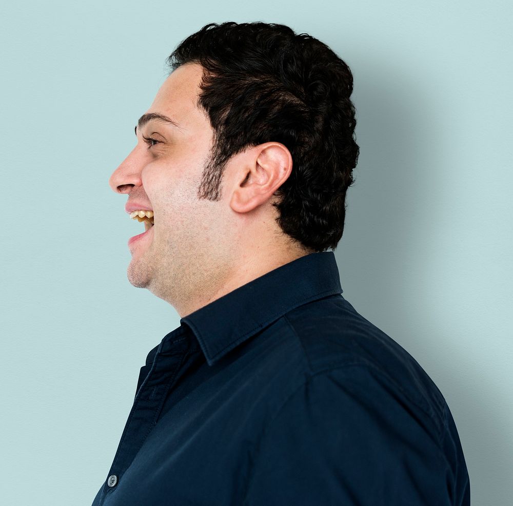 Happiness man smiling studio portrait | Premium Photo - rawpixel