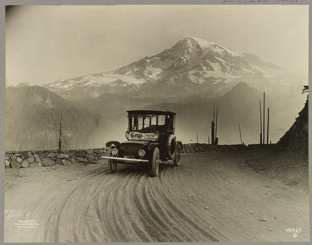 Car Landscape Vintage Public Domain Art | Download Free Original ...