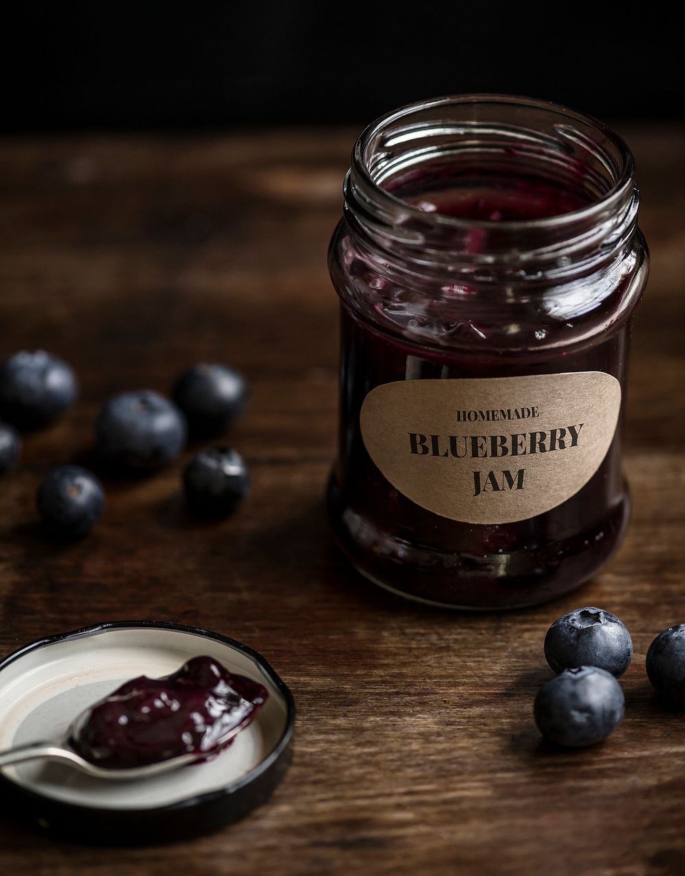 Homemade blueberry jam jar | Premium Photo - rawpixel