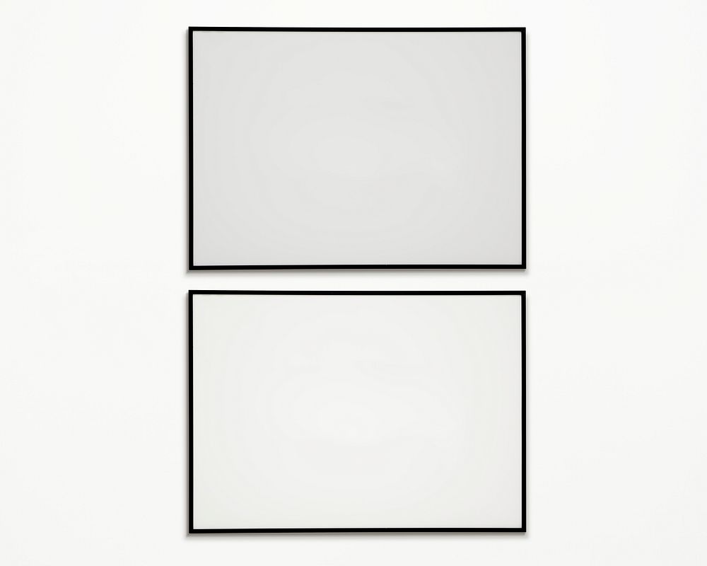 Two photo frames isolated white | Premium PSD Mockup - rawpixel