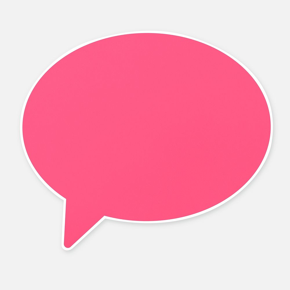 Pink speech bubble icon isolated | Free Photo - rawpixel