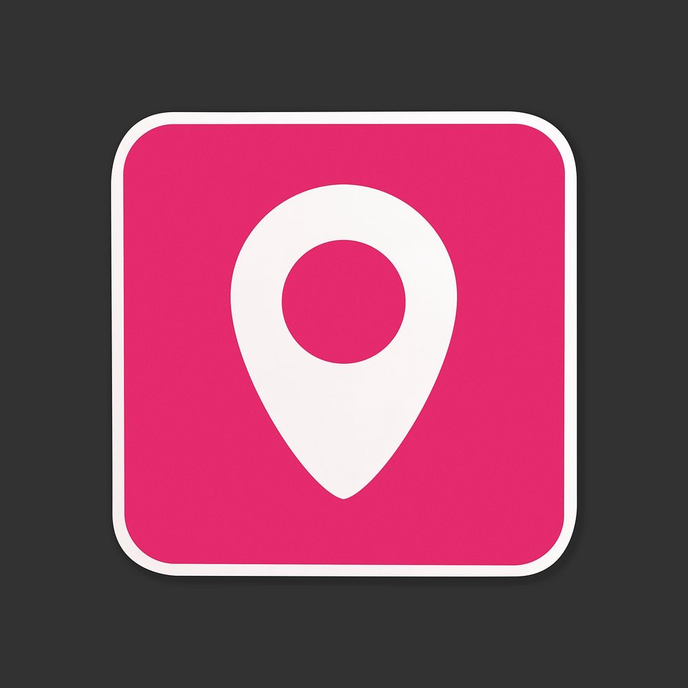 Check-in pin red button icon | Free Photo - rawpixel