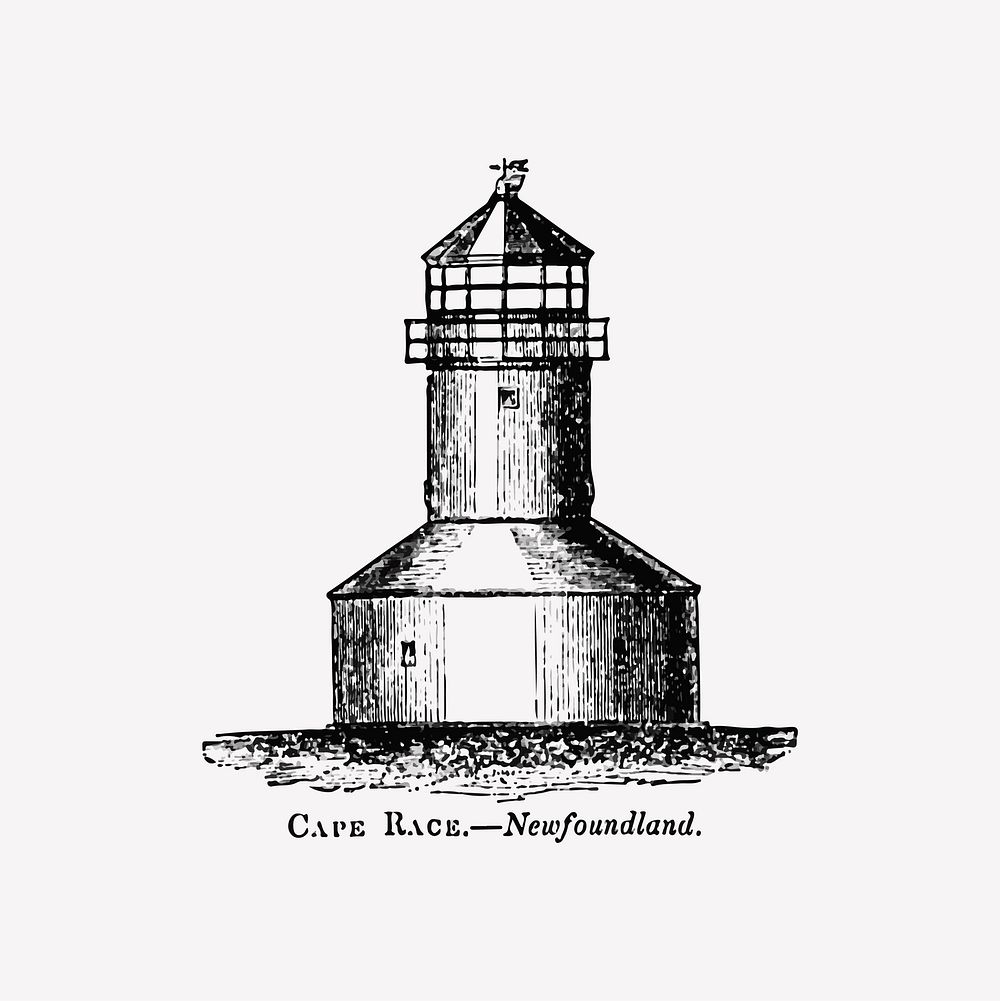 Vintage lighthouse illustration vector | Premium Vector Illustration ...