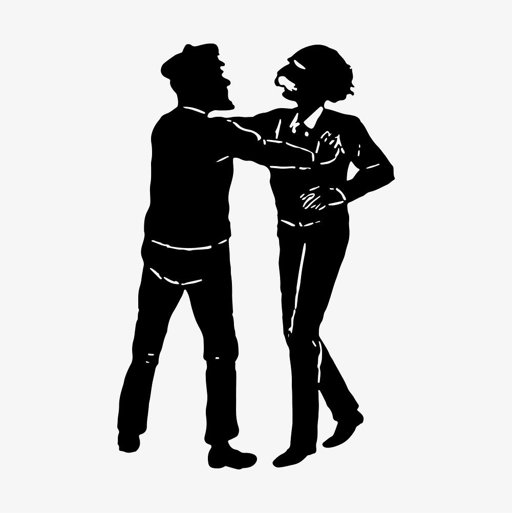 Two male silhouettes illustration vector | Premium Vector Illustration ...