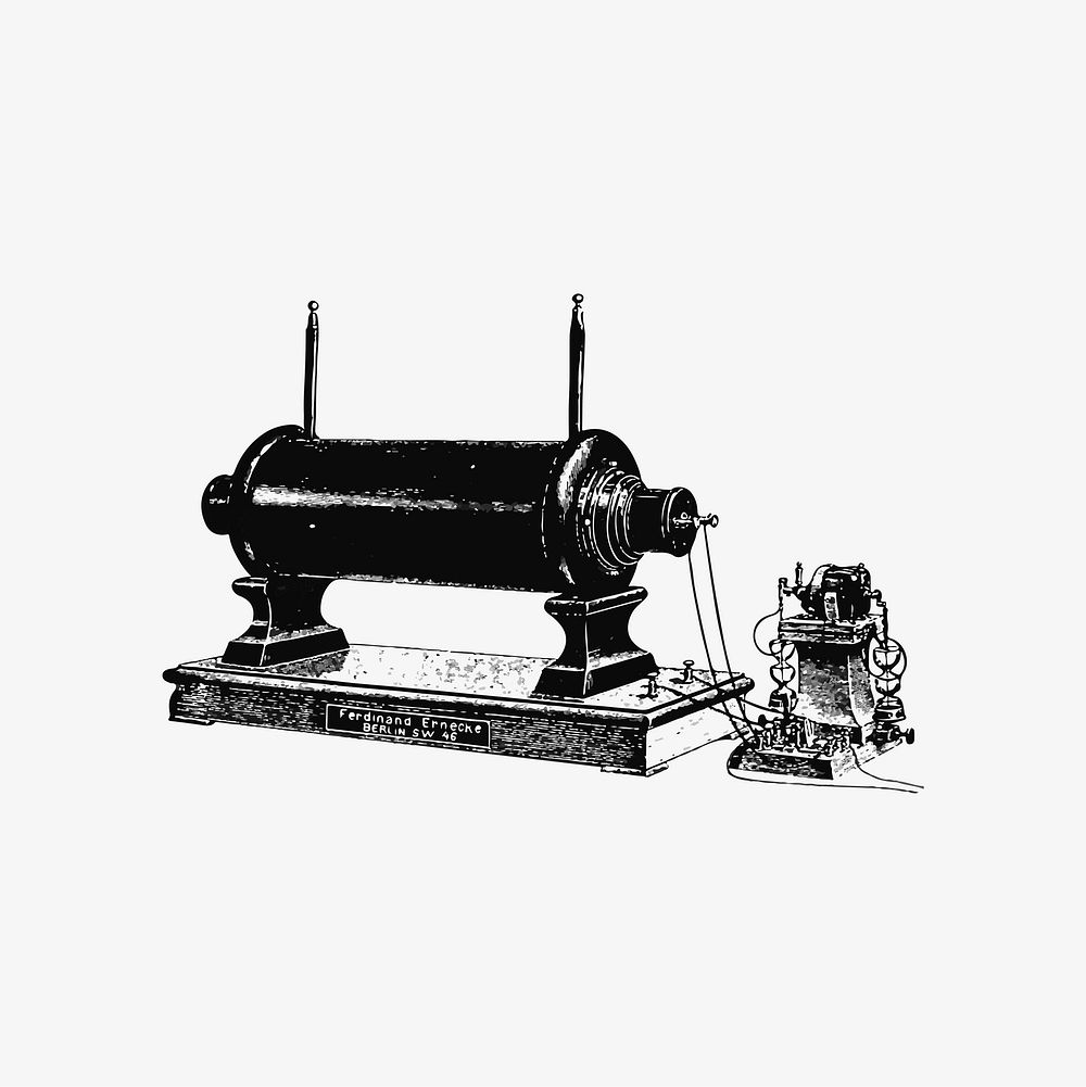 Antique machine illustration vector | Free Vector Illustration - rawpixel