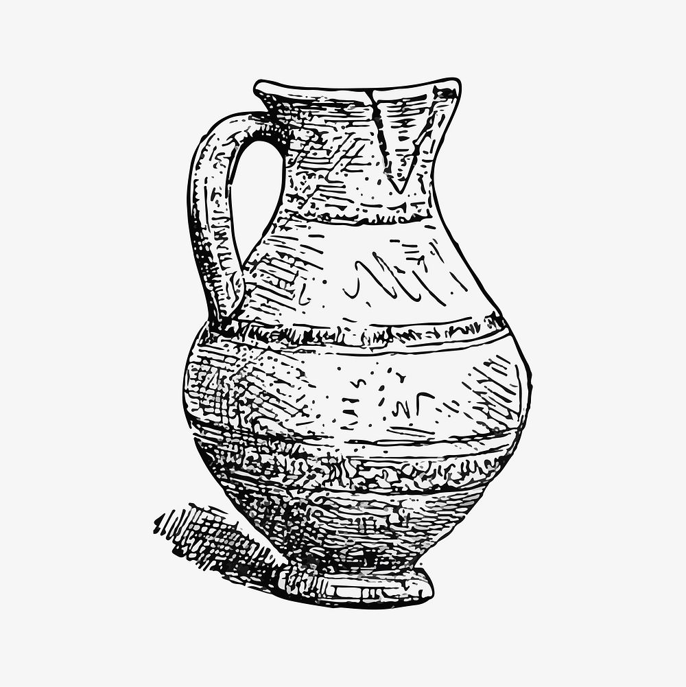 Antique pottery illustration vector | Premium Vector Illustration ...
