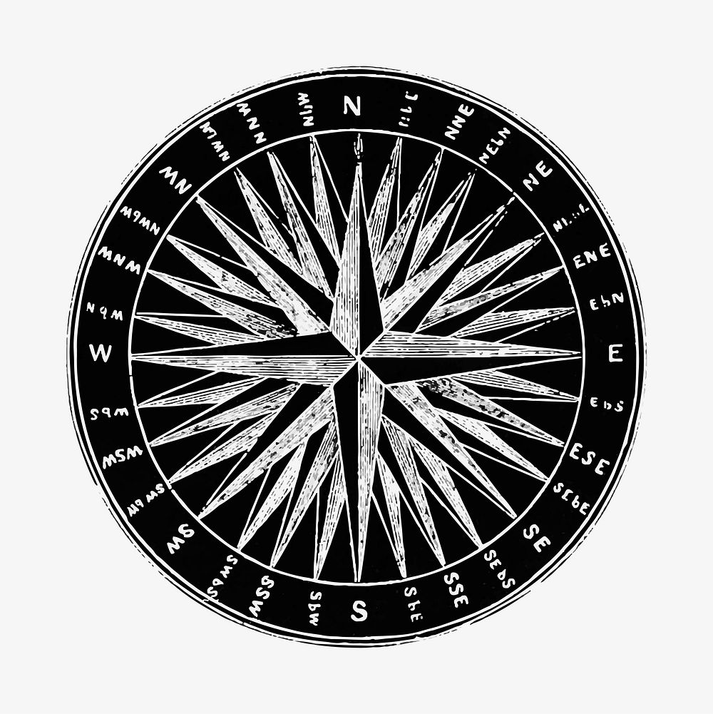 Compass card illustration vector | Premium Vector Illustration - rawpixel