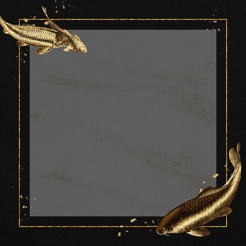 Golden carp fish frame design | Premium PSD - rawpixel